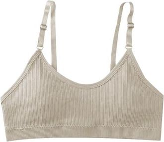 Generic Ensemble de sous-v&ecirc;tements sexy avec soutien-gorge de sport avec rembourrage de poitrine, sans couture, sans anneau en acier, bandouli&egrave;re r&eacute;glable, so
