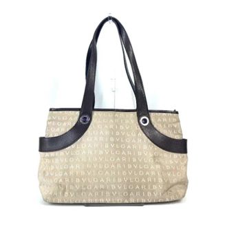 Bulgari Pre-owned Canvas schultertasche - - Pre-owned - Damen - Beige - ONE SIZE