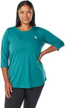 Zizzi Active T-shirt de sport pour femme Grandes tailles - T-shirt de sport - T-shirt dentra&icirc;nement &agrave; manches 3/4 et col rond - D&eacute;contract&eacute;, confortable et 