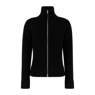 Maison Margiela Strickjacke mit Rei&szlig;verschluss - - Knitwear - Damen - Schwarzk - L