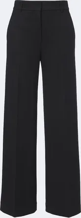 Max Mara Weite Hose aus einem Woll-Baumwollgemisch