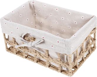 Cabilock Badezimmer-m&uuml;lleimer Aus Flechtwerk Aufbewahrungskorb W&uuml;rfelkorb Dekokorb Aufbewahrungsbox F&uuml;r Haushalt Organizer F&uuml;r Kleinigkeiten Spielzeugkiste Kos