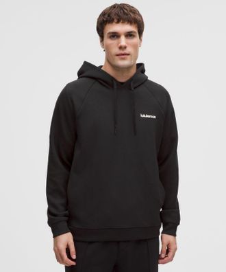 lululemon Smooth Spacer Classic-Fit Pullover Hoodie Wordmark f&uuml;r M&auml;nner - Gr&ouml;&szlig;e XL in Black