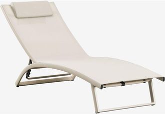 Sklum Sklum - Dulem Aluminium Liegestuhl Beige Tapioca