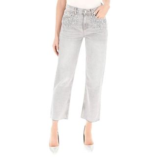 Liu Jo Jeans mit Strass-Applikationen - - Jeans - Damen - Grau - W30