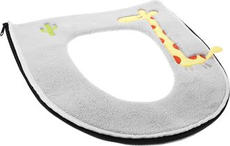 Aboofan Wasserdichter Toilettensitzbezug aus Weichem Wärmendes Abnehmbares Sitzkissen Passend für O und U Förmige Wc Sitze Wiederverwendbar und Einfach zu Rei