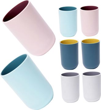 Cabilock 8 St&uuml;ck Zahnputzbecher Mundsp&uuml;lbecher Reise Badezimmer Wasserbecher Plastik Trinkbecher Wiederverwendbare Pp Becher Tragbarer Mundsp&uuml;lbecher Plastik Z