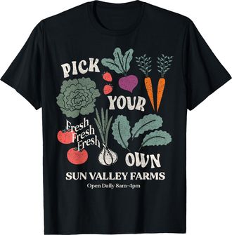 Trendy Apparel Pick Your Own Sun Valley Farms Vegetables T-Shirt