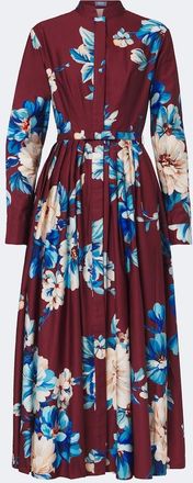 LEO LIN Robe chemise Zara en coton &agrave; fleurs