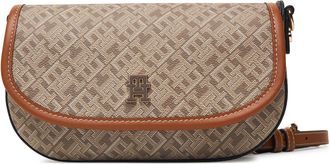 Tommy Hilfiger Handtasche Tommy Hilfiger Th Monoplay Saddle Bag AW0AW19172 Hellbeige