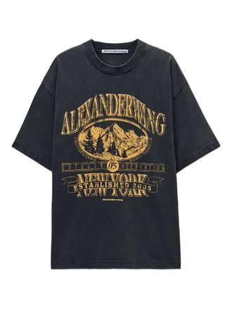 Alexander Wang t-shirt à imprimé graphique - Gris