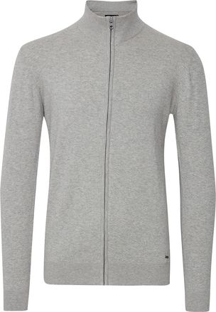 Indicode Badi Herren Strickjacke Cardigan Feinstrick mit hochabschließendem Kragen, Größe:3XL, Farbe:Grey Mix (914)