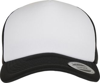 Flexfit Unisex Kappe Classic Curved Visor Foam Trucker Cap White Front, Farbe Black/White/Black, Gr&ouml;&szlig;e one Size