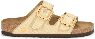 Birkenstock Femme, Chaussures, Beige, Taille: 38 EU Arizona Big Buckle Raffia