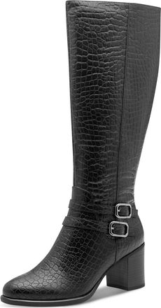 Marco Tozzi Marco Tozzi Damen Stiefel mit Rei&szlig;verschluss Blockabsatz, Schwarz (Black Str.), 39 EU