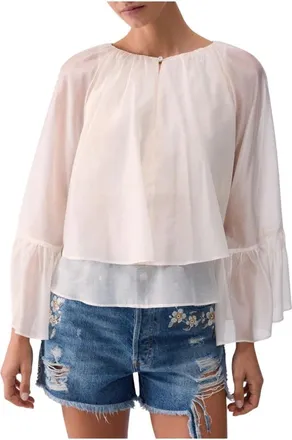 Liu Jo Femme, Blouses et Chemises, Blanc, Taille: 42 FR Wa6400 T435A Tunique Blouse