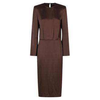 Federica Tosi Robe Mi-longue - Femme - Robes - Brun - Taille: 40 FR