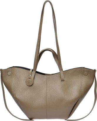 Luisa Vannini Beige Rindsledertasche