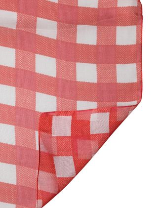 Dolce & Gabbana Mens Red And White Checkered Scarf