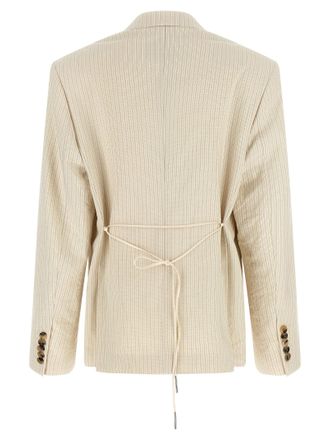 Dries Van Noten Womens Beige Cotton Blazer Clothing