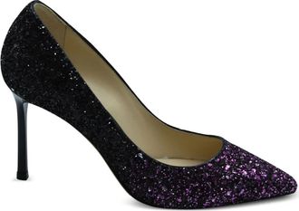 Jimmy Choo London escarpins pointus Romy 100 mm à paillettes - Violet