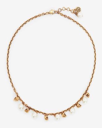 Alexander McQueen Perlige Skull-Halskette - Item 667544J160Z4040