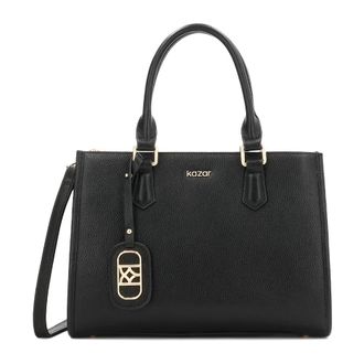 Kazar Schwarze Lederhandtasche mit abnehmbarem Riemen und abschlie&szlig;barem Fach - - Bags - Damen - Schwarzk - ONE SIZE