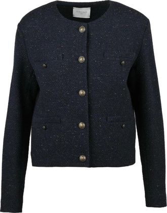 Circolo 1901 Femme, Vestes, Bleu, Taille: 36 FR Blazer Girocollo