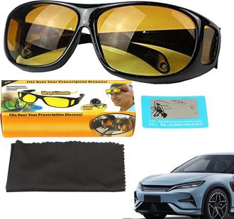 Generic Nachtbrille zum Fahren, Schutzbrille - Gelb gegen Wind - f&uuml;r Sand, Nebel, D&auml;mmerung, Gehen, Radfahren, M&auml;nner, Frauen und Sensibilit&auml;t