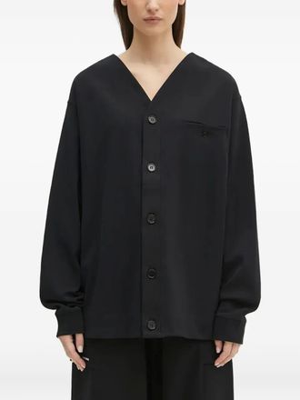 PANGAIA DNA Hemdjacke mit V-Ausschnitt - BLACK