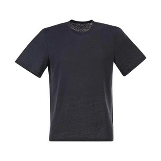 Majestic Filatures Soft Touch Kurzarm Rundhals T-Shirt - - Tops - Herren - Blau - M