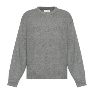 Frame Denim Der Kaschmir-Rundhalspullover - - Knitwear - Herren - Grau - M