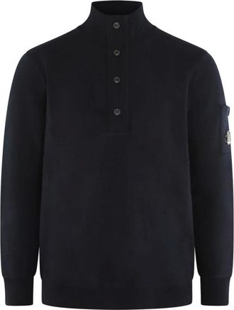 C.P. Company C.p. Company, Homme, Pulls, Bleu, Taille: L Pull Polo en maille