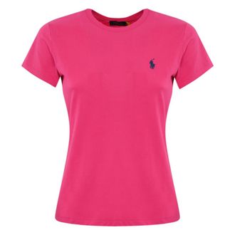 Polo Ralph Lauren Femme, Tops, Rose, Taille: 36 FR T-shirt Logo Brod&eacute;