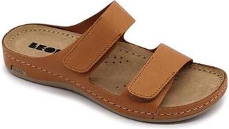 Leon 954 Sandales Sabots Mules Chaussons Chaussures en Cuir, Femme, Brun, EU 39