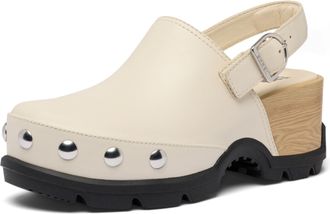 Sorel Damen Roamn Clog Rvt Holzschuh, Chalk Black, 41 EU