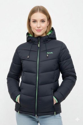 Bench Steppjacke JIYRA leichte, taillierte &Uuml;bergangsjacke mit breiter Steppung und Kapuze
