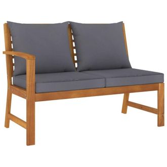 vidaXL Vidaxl - Banc de jardin 114,5 cm avec coussin gris fonc&eacute; Bois dacacia