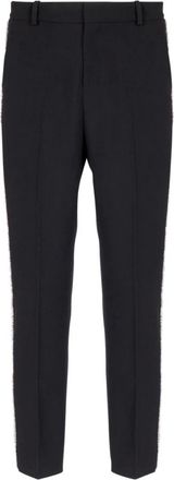 Balmain Homme, Pantalons, Noir, Taille: XL Pantalon de tailleur en grain de poudre brod&eacute;