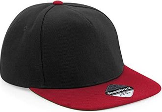 Beechfield Casquette Originale à visière Plate - Casquette de pour Homme/Femme - Marine/Rouge Classique