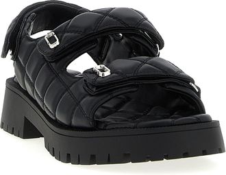 Marc Jacobs Quilted Lamb Leather Sandals - Black