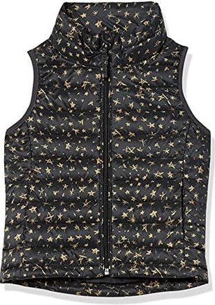 Amazon Essentials Doudoune Pliable Imperméable Légère Fille, Noir Étoiles, 11-12 Ans