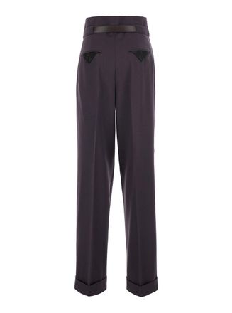 The Attico Womens Trousers Brown Wool