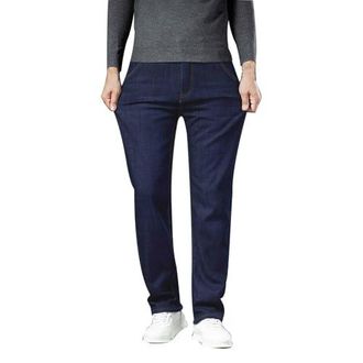 Generic Jean Homme Regular Pantalon Jeans Jean Homme Slim Fit en Velours dhiver pour Un Look Tendance en Ext&eacute;rieur