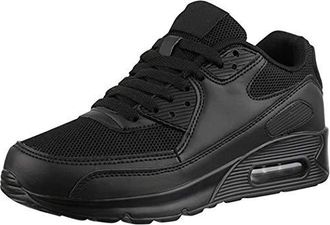 Elara Chaussures Femmes Hommes de Course Sport Baskets Chunkyrayan H001-Z001 Black-40P