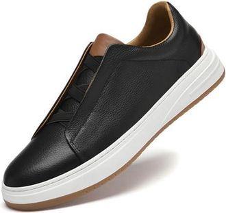 Generic Baskets tendance en cuir pour homme - Style r&eacute;tro - &Eacute;l&eacute;gantes - Pour les affaires et les loisirs, Noir, 39 1/3 EU