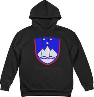 Generic Sweatshirts &Agrave; Capuche Hommes Doublure Polaire Imprim&eacute; Graphique Slov&eacute;nie Embl&egrave;me National Pull Hoodie Hauts Streetwear Vintage Pull De D&eacute;tente Athleis