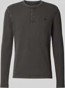 Superdry Longsleeve mit Strukturmuster und Knopfleiste