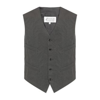 Maison Margiela Homme, Vestes, Gris, Taille: L Vest With Pockets