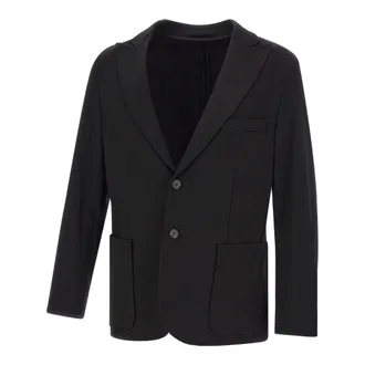 Paolo Pecora Homme, Vestes, Noir, Taille: S Blazer Homme Noir Coupe Slim